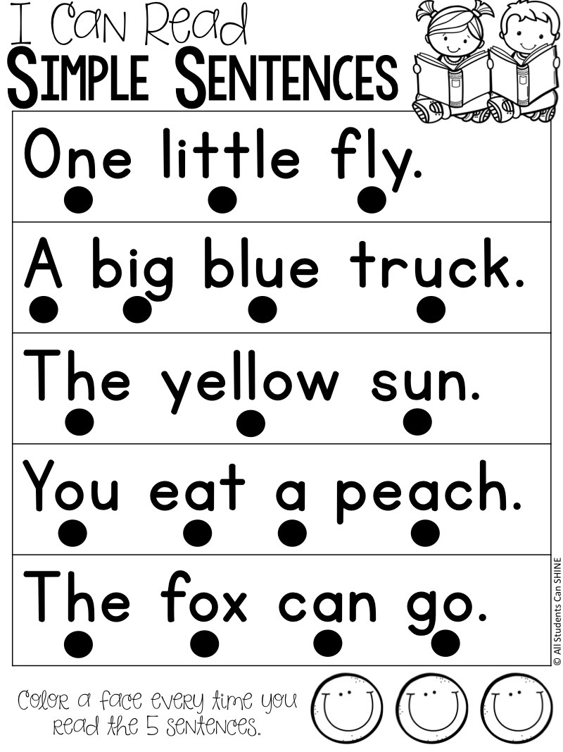 Free Reading Passages for Beginning Readers - All Students Can Shine