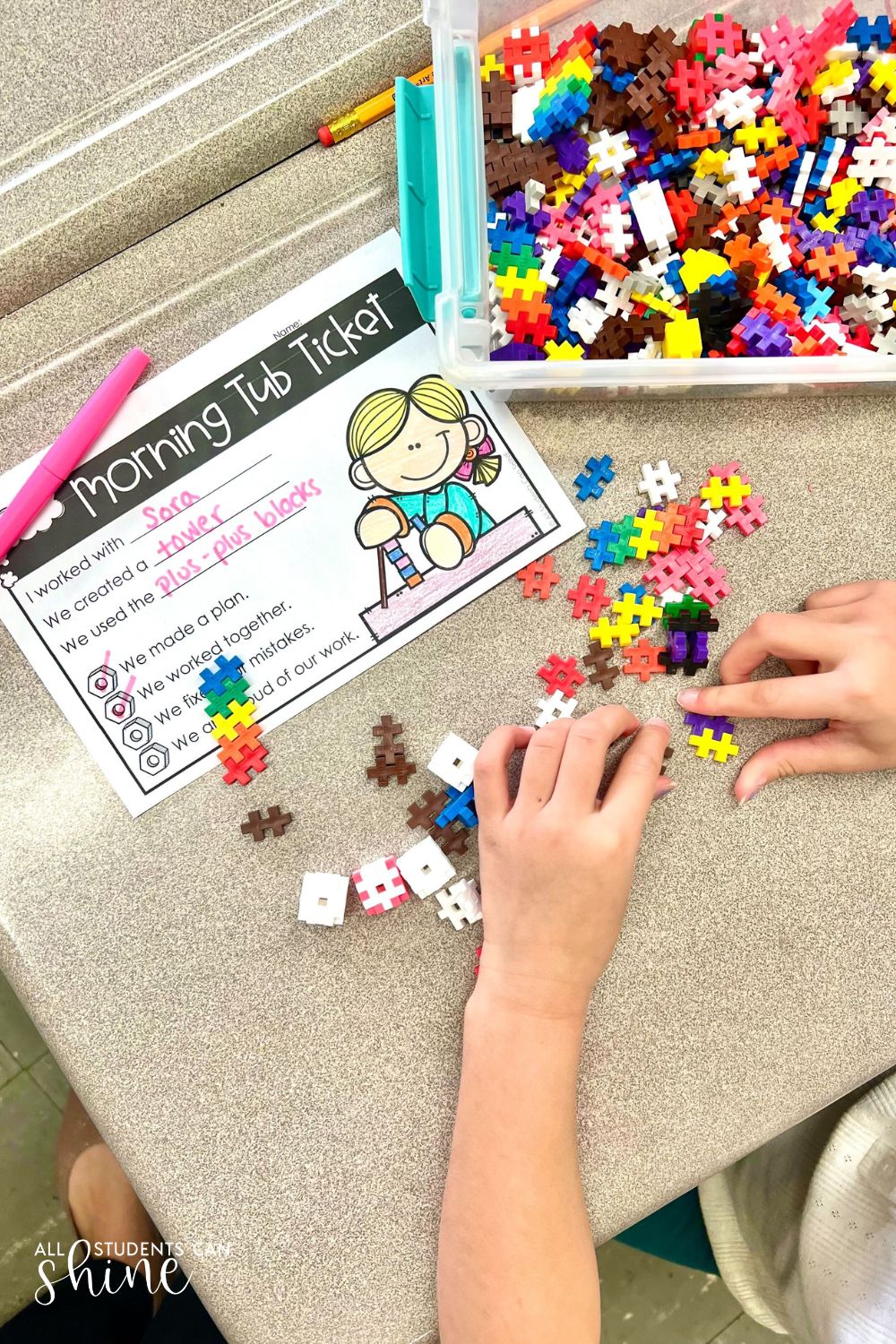Morning Tubs in the Elementary Classroom - All Students Can Shine