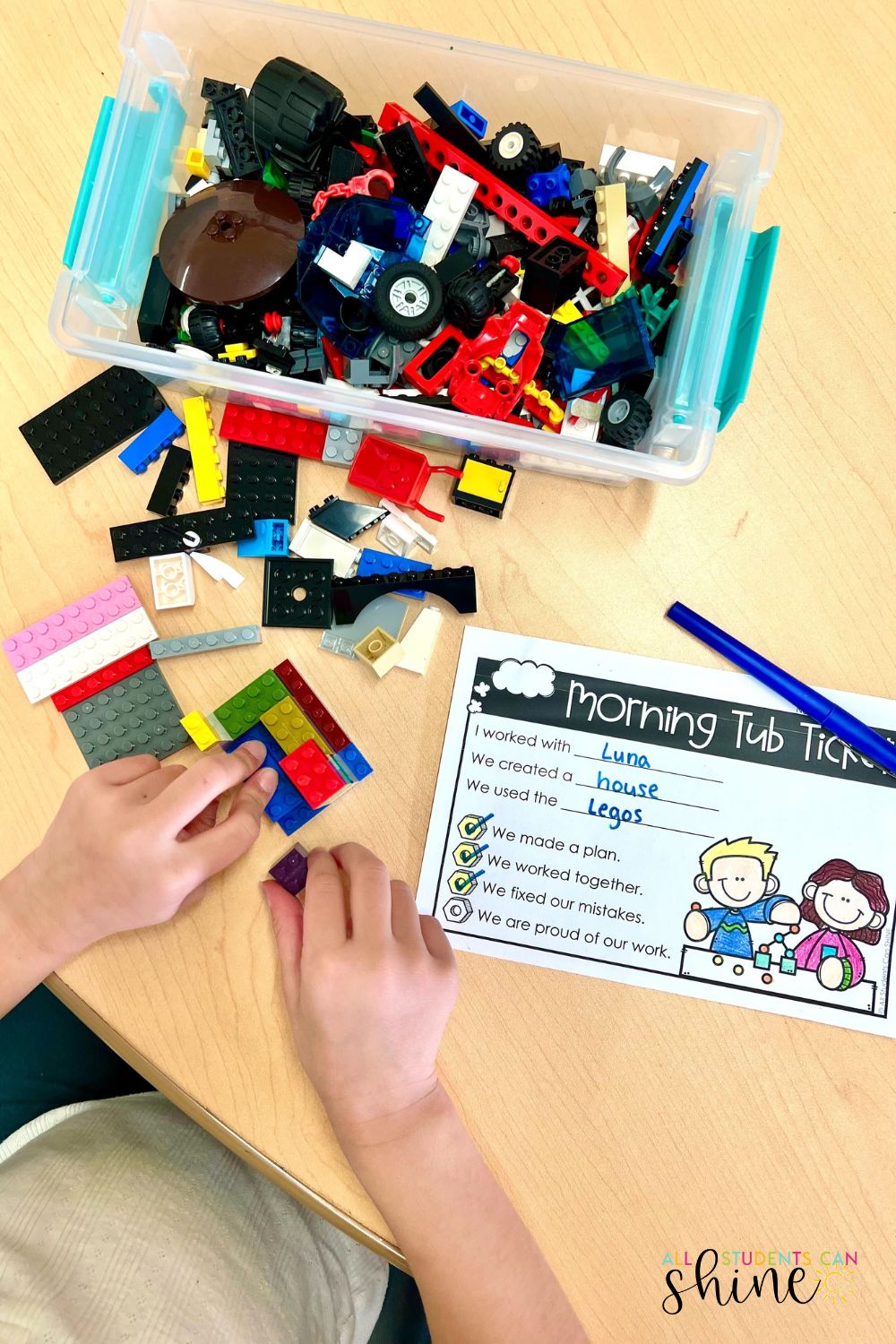 Morning Tubs in the Elementary Classroom - All Students Can Shine