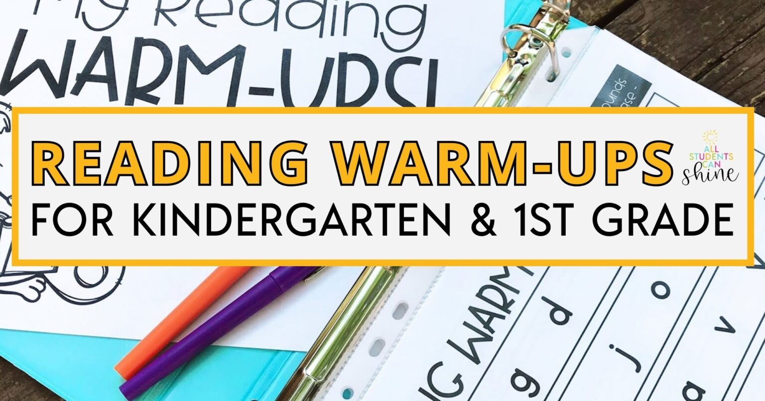Reading Warm-Ups for Kindergarten and 1st Grade - All Students Can Shine