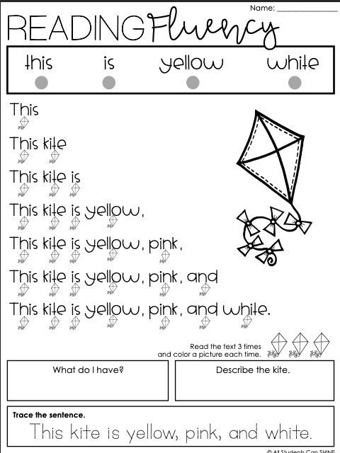 Free Reading Fluency Intervention Resources Your K-1 Students Will Love ...