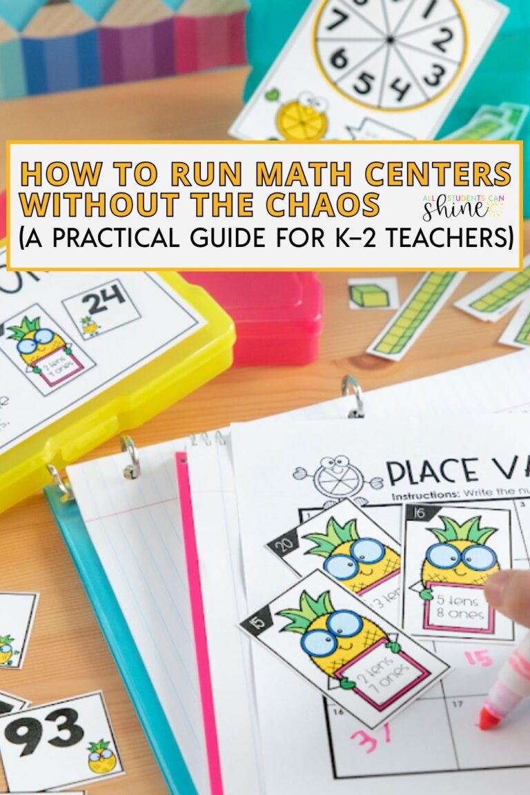 How to Run Math Centers Without the Chaos (A Practical Guide for K–2 ...