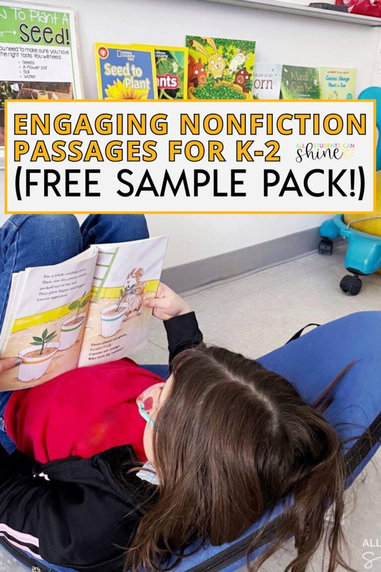 Engaging Nonfiction Passages for K-2 (Free Sample Pack!) - All Students ...