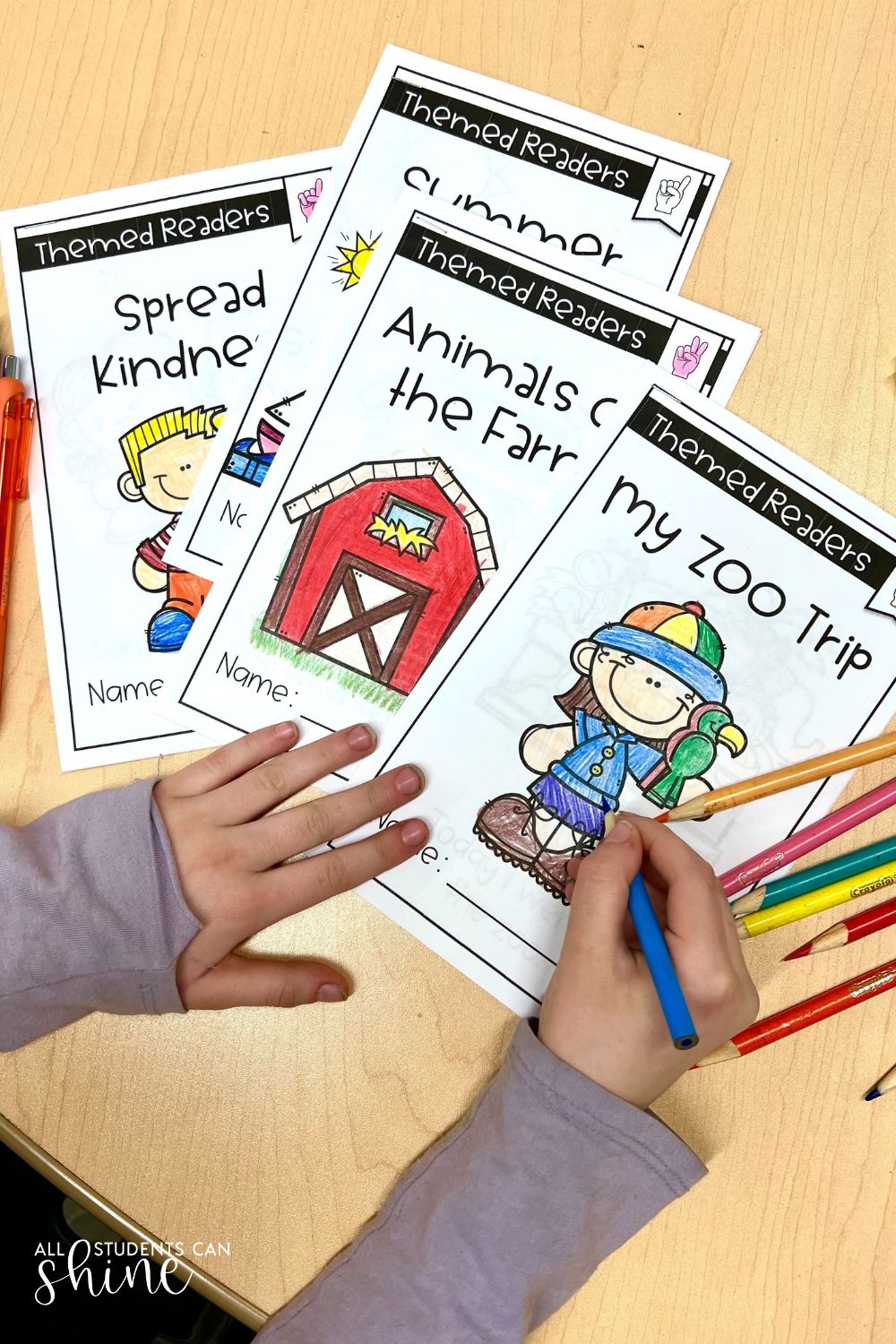 Themed Readers for K-1 Classrooms - All Students Can Shine
