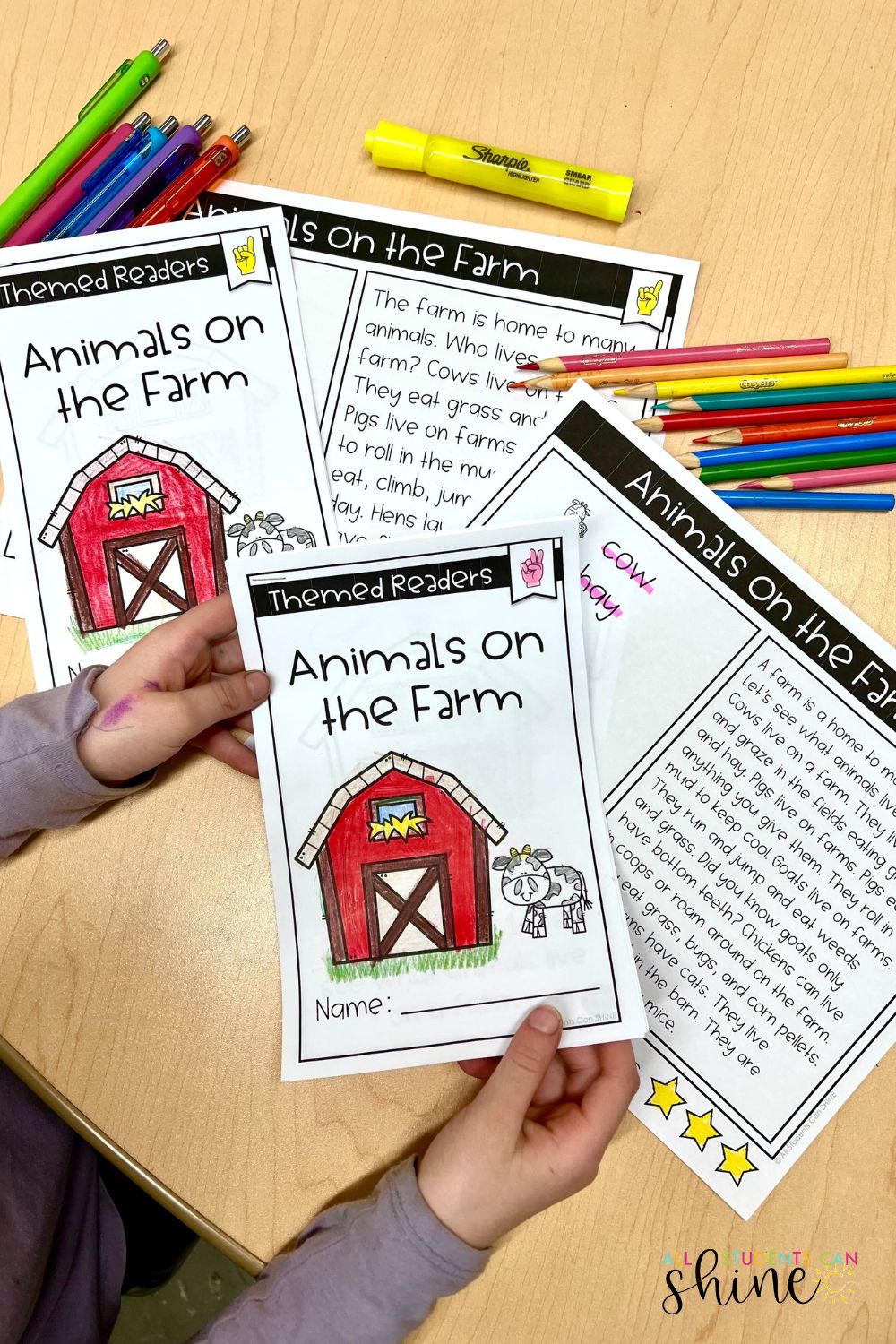 Themed Readers for K-1 Classrooms - All Students Can Shine