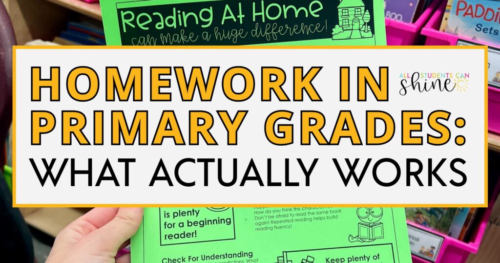 Homework in Primary Grades: What Actually Works - All Students Can Shine